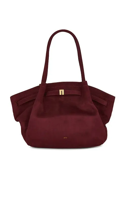Jw Pei Hana Faux Suede Medium Tote Bag - Claret