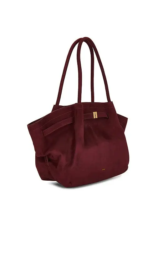 Jw Pei Hana Faux Suede Medium Tote Bag - Claret