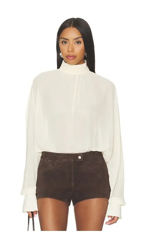SEROYA Farran Blouse In Ivory - Eggshell