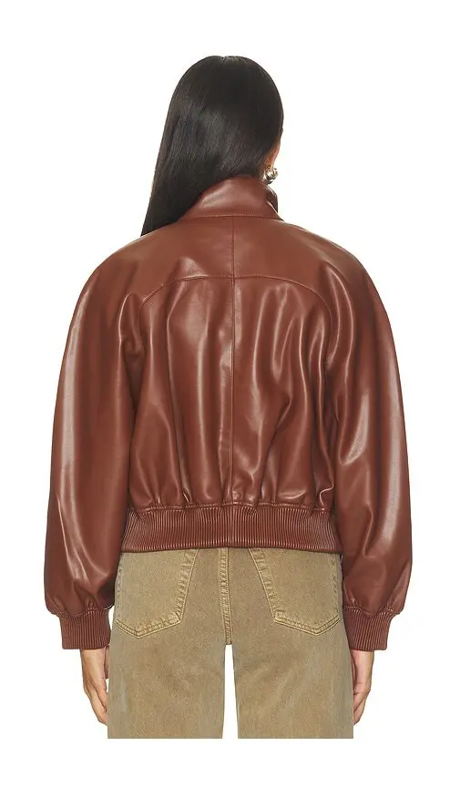 AGOLDE Nova Bomber Jacket In Brown