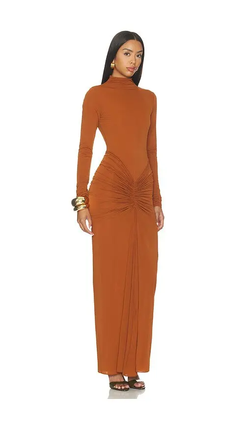 Ronny Kobo Scorpio Dress In Rust