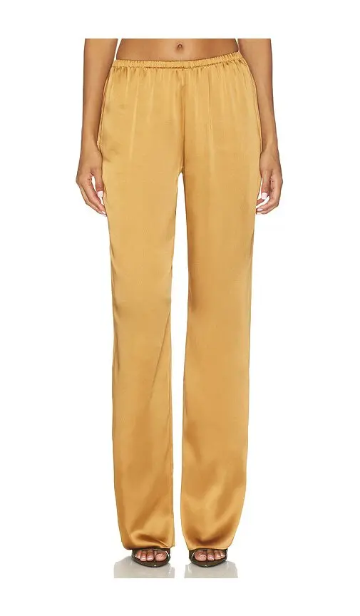SEROYA Lillian Satin Pant In Orange