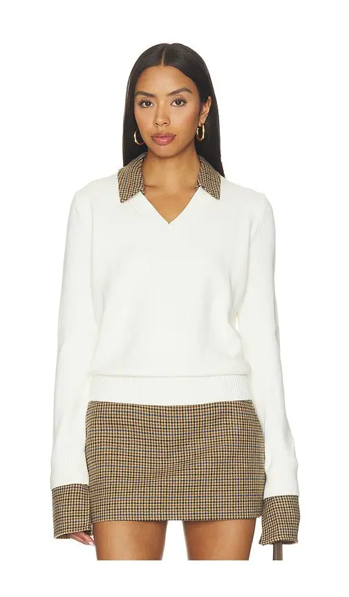 SEROYA Maia Knit Sweater In White