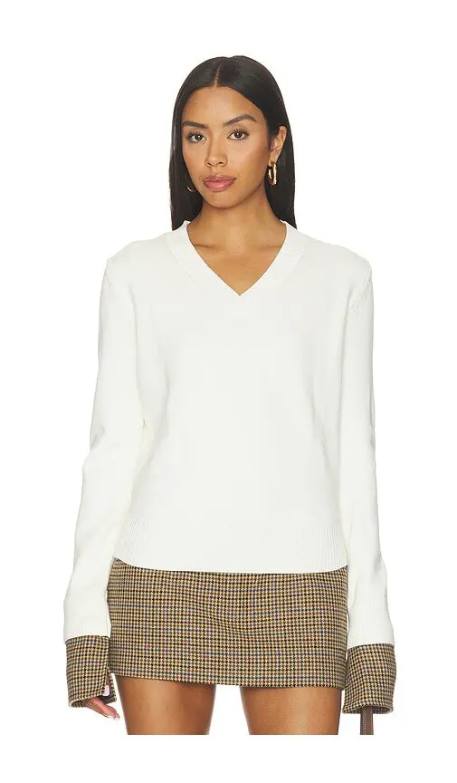 SEROYA Maia Knit Sweater In White