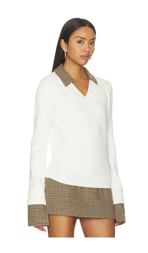 SEROYA Maia Knit Sweater In White