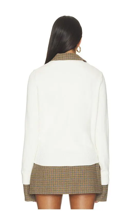 SEROYA Maia Knit Sweater In White