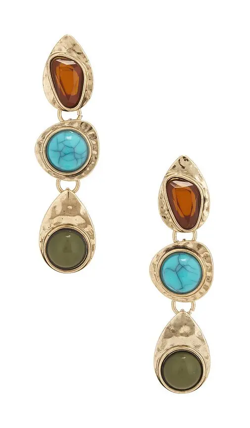 LOVERS AND FRIENDS Drift Earrings In Metallic - Gold