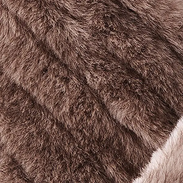 BROOKSTONE Fine Lines Faux Fur Heated Blanket