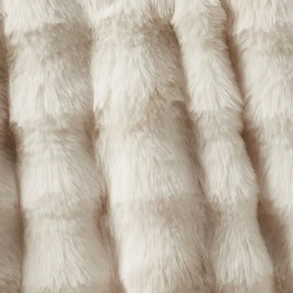 BROOKSTONE Bubble Faux Fur Heated Blanket, Full/queen