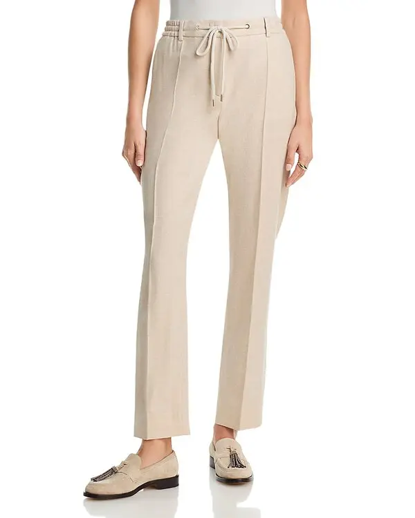 Eleventy Wool & Cashmere Drawstring Pants - Sand