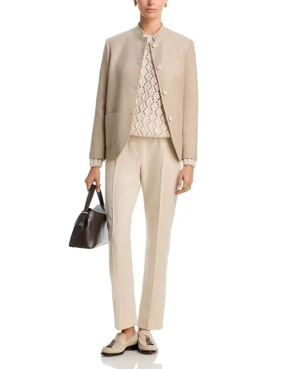 Eleventy Wool & Cashmere Drawstring Pants - Sand