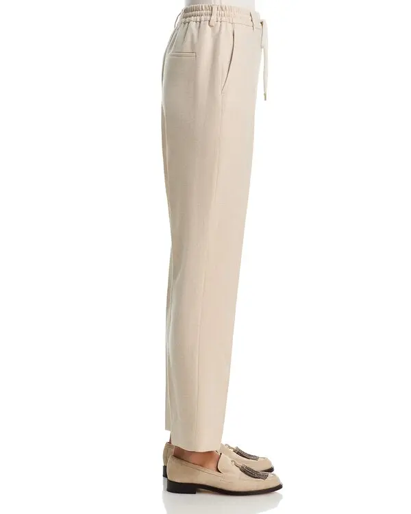 Eleventy Wool & Cashmere Drawstring Pants - Sand