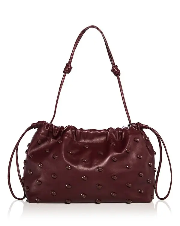 A.L.C. Arlo Embellished Leather Shoulder Bag - Syrah