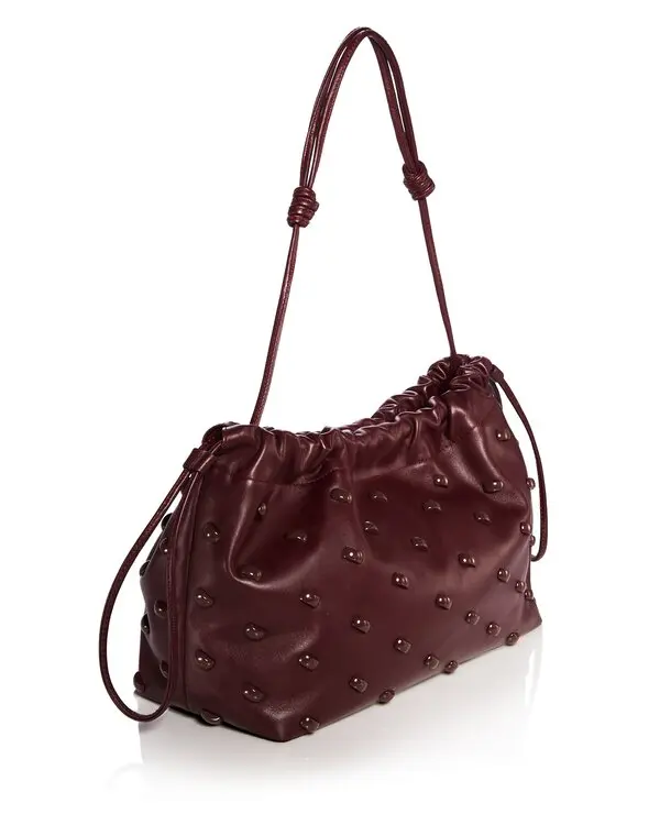 A.L.C. Arlo Embellished Leather Shoulder Bag - Syrah