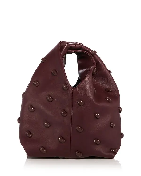 A.L.C. Simone Embellished Leather Bucket Bag - Syrah