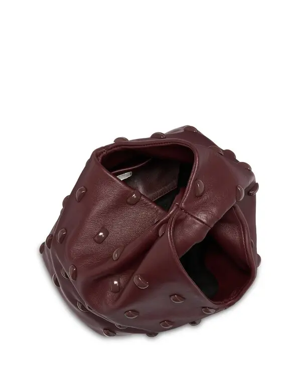 A.L.C. Simone Embellished Leather Bucket Bag - Syrah