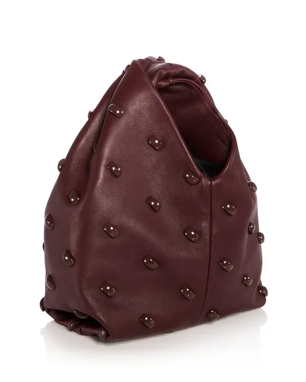 A.L.C. Simone Embellished Leather Bucket Bag - Syrah