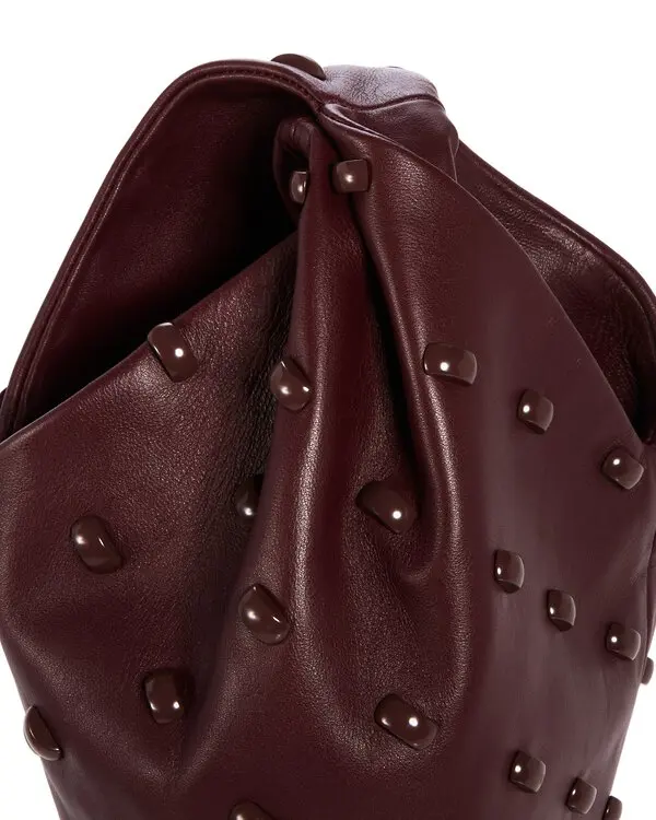 A.L.C. Simone Embellished Leather Bucket Bag - Syrah
