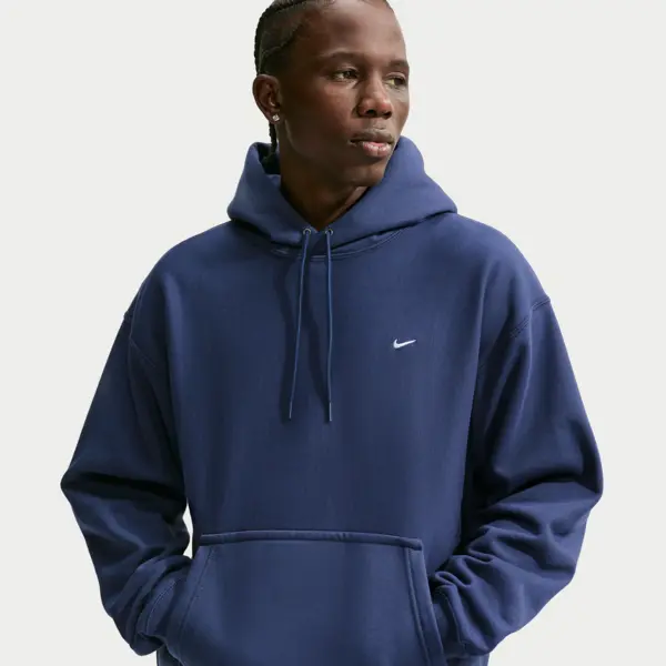 Nike Solo Swoosh Pullover Hoodie - Blue