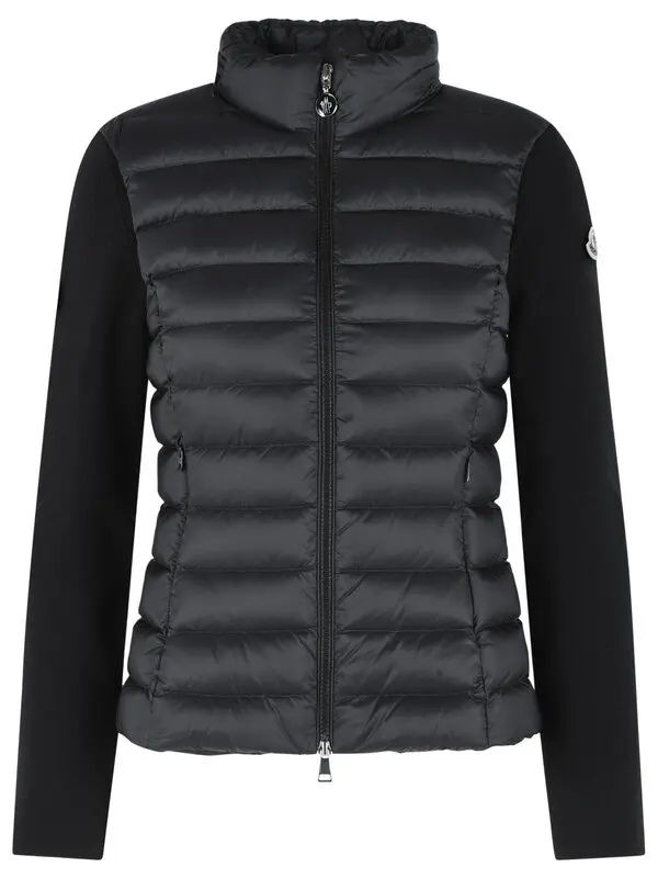 Moncler Padded Virgin Wool Cardigan With Zip