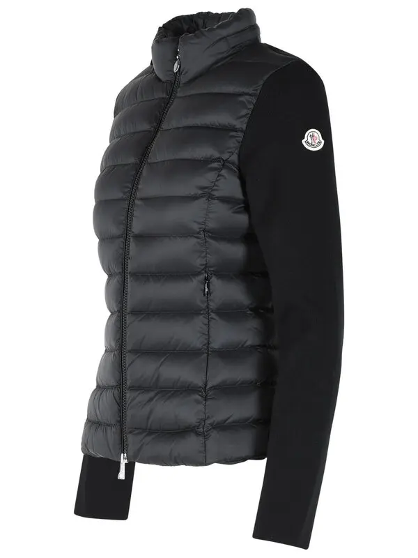 Moncler Padded Virgin Wool Cardigan With Zip