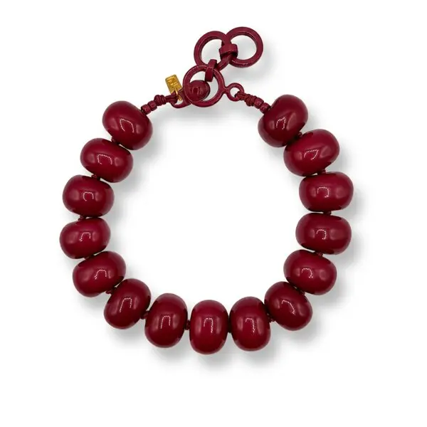 MICHAEL NASH JEWELRY Vivienne Burgundy Resin Necklace - Red