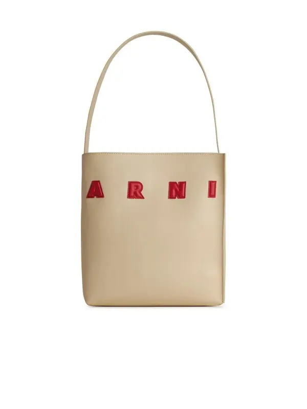 Marni Museo' Ivory Leather Bag - Cream