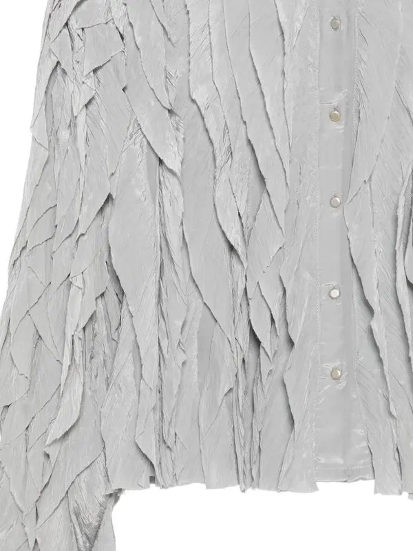 ALYSI Ruffled Shirt - Grey
