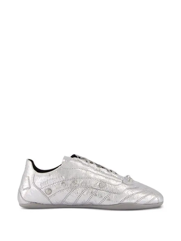Balenciaga City Leather Sneakers - Silver