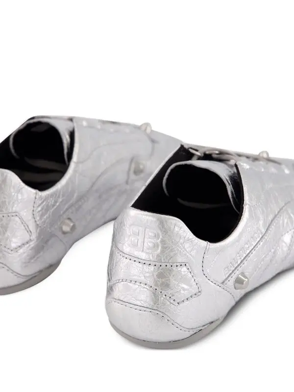 Balenciaga City Leather Sneakers - Silver