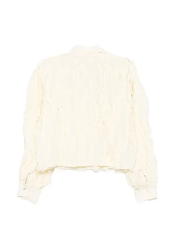 ALYSI Ruffled Shirt - White