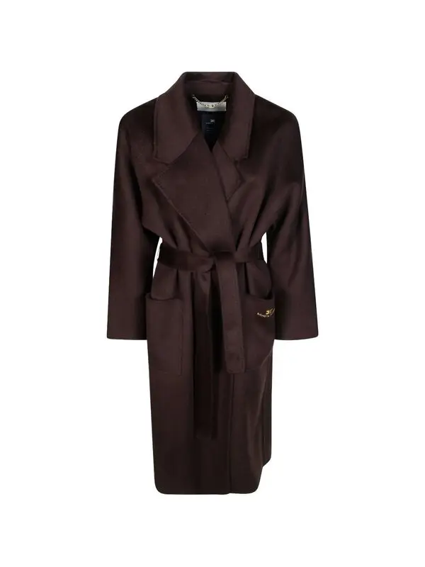 Elisabetta Franchi Wool Long Coat