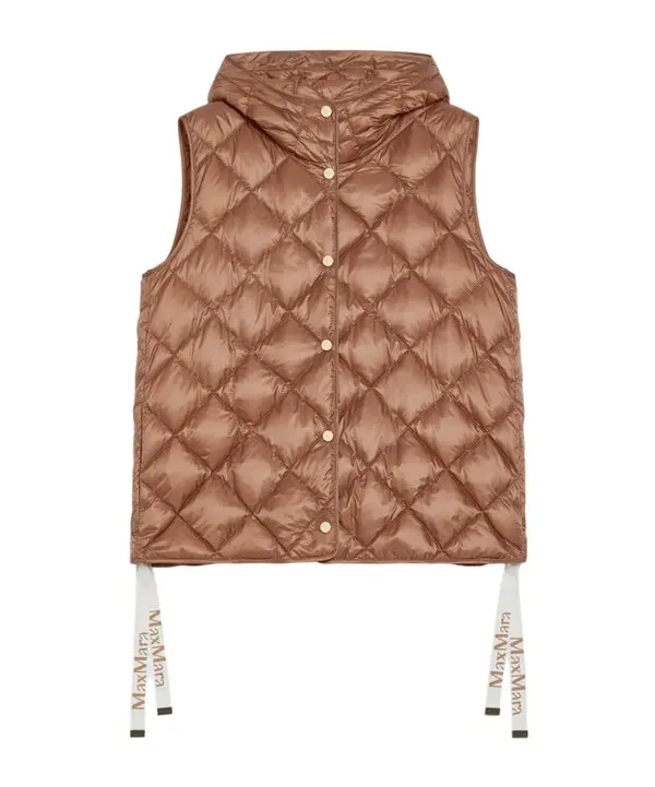 Max Mara Trefa Quilted Gilet - Brown