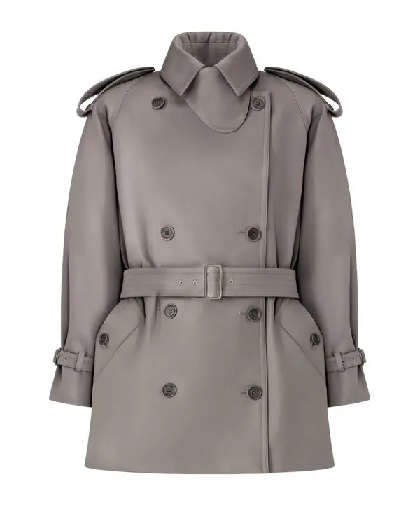Max Mara Short Oversize Trench Coat - Gray