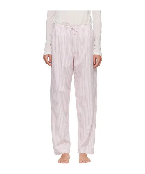 TEKLA Striped Pajama Pants - Pink