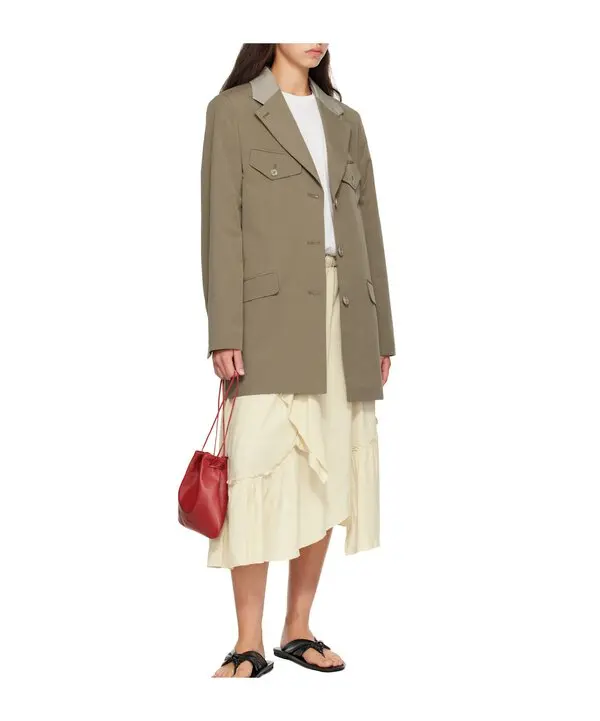 You Must Create Draped Midi Skirt