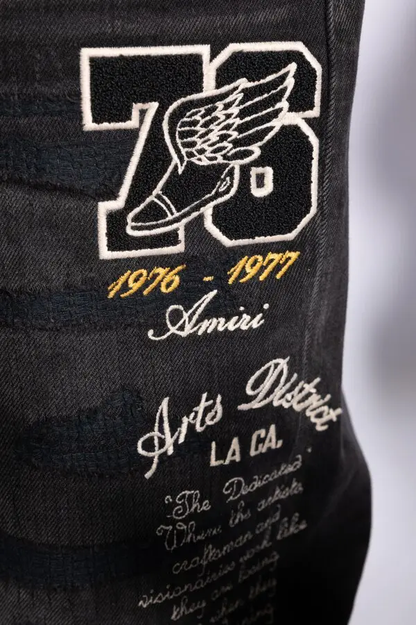 Amiri Distressed Straight-leg Jeans