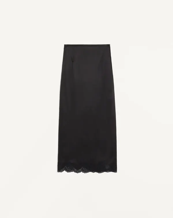 Valentino Garavani Crepe Satin Midi Skirt