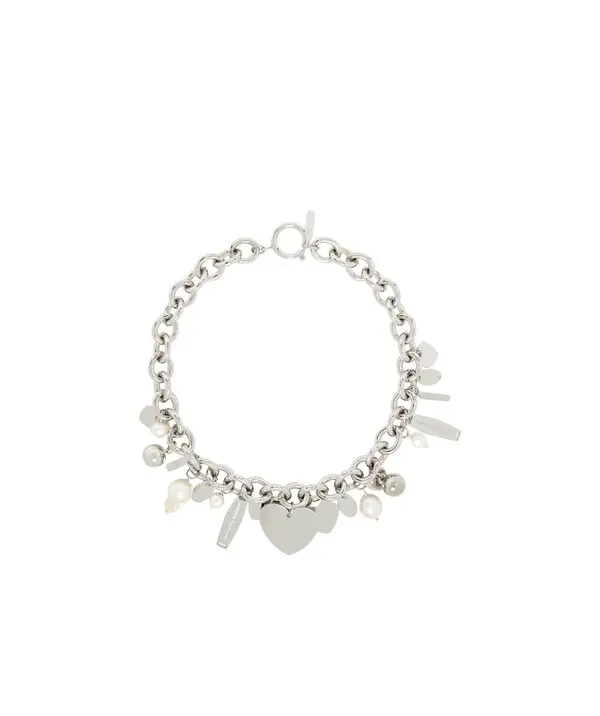 JUSTINE CLENQUET Britt Charm Chain Necklace - Silver