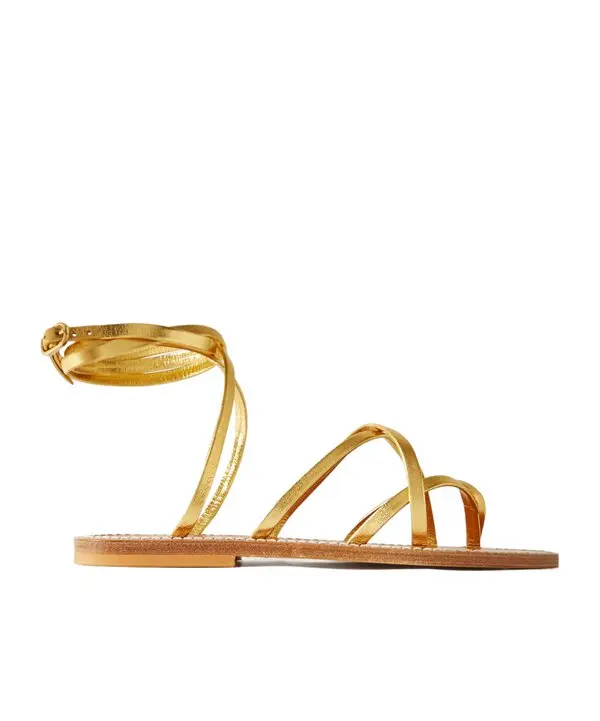 K.JACQUES Leather Sandals - Gold