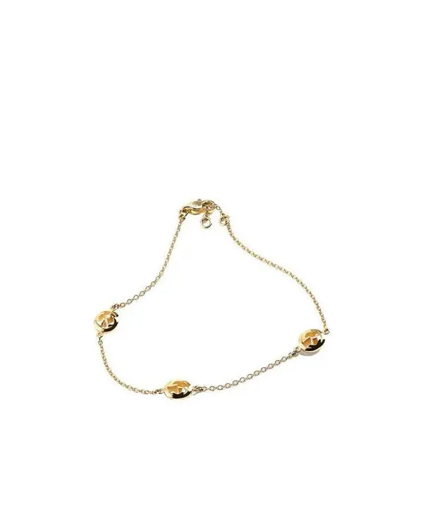 Gucci Interlocking 18k Chain Bracelet