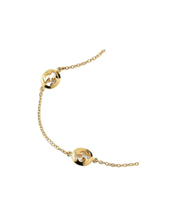 Gucci Interlocking 18k Chain Bracelet