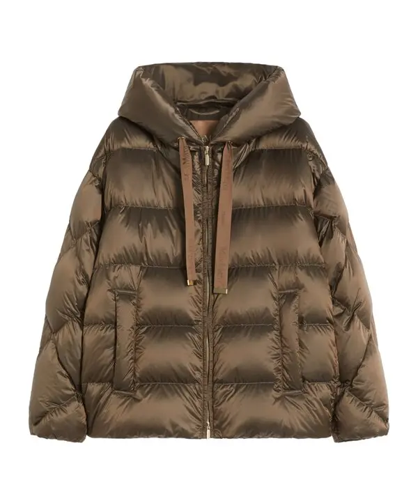 Max Mara Long-sleeved Hooded Down Jacket