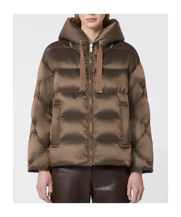 Max Mara Long-sleeved Hooded Down Jacket