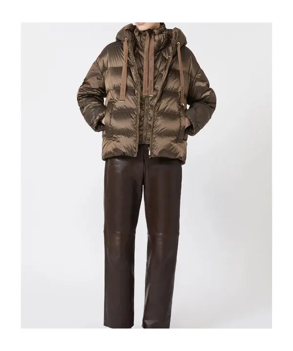 Max Mara Long-sleeved Hooded Down Jacket