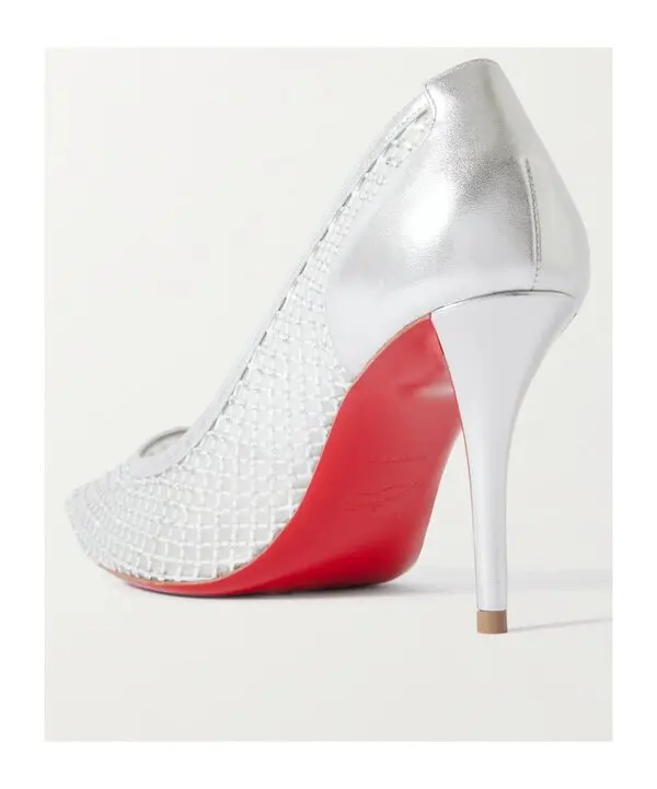 CHRISTIAN LOUBOUTIN Apostropha 80 Crystal-embellished Mesh Pumps