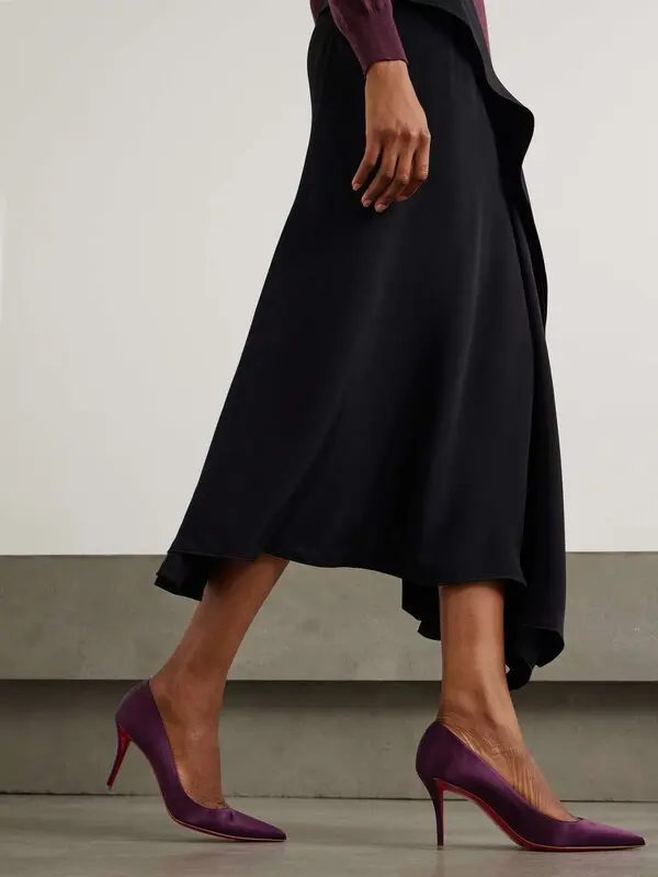 CHRISTIAN LOUBOUTIN Apostropha 80 Satin Pumps