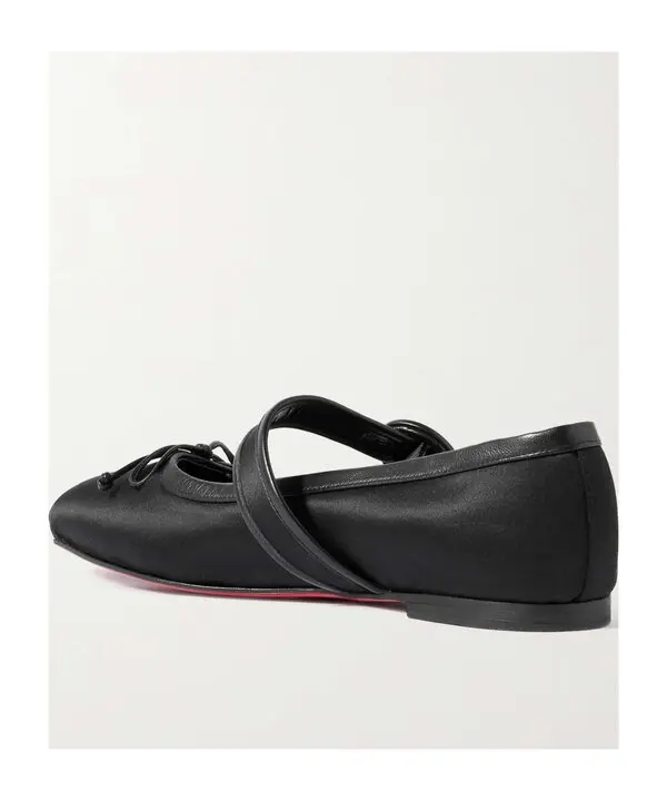 CHRISTIAN LOUBOUTIN Buckled Square Toe Ballet Flats