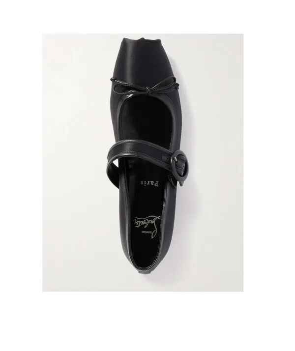 CHRISTIAN LOUBOUTIN Buckled Square Toe Ballet Flats