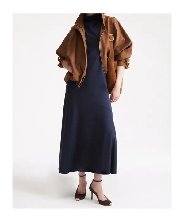 Marella High-neck Pleated Dress